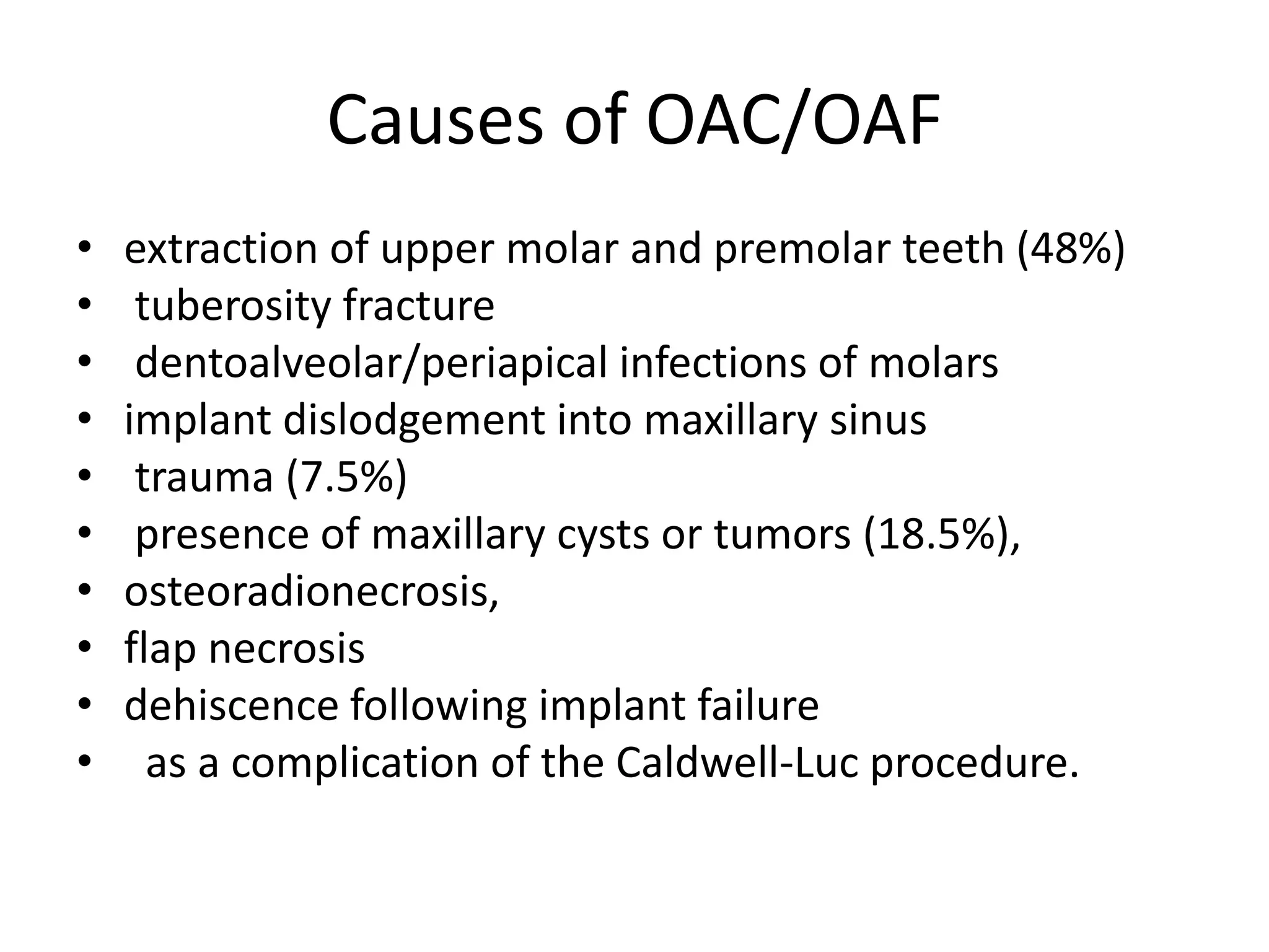 Oroantral communication and oroantral fistula | PPTX