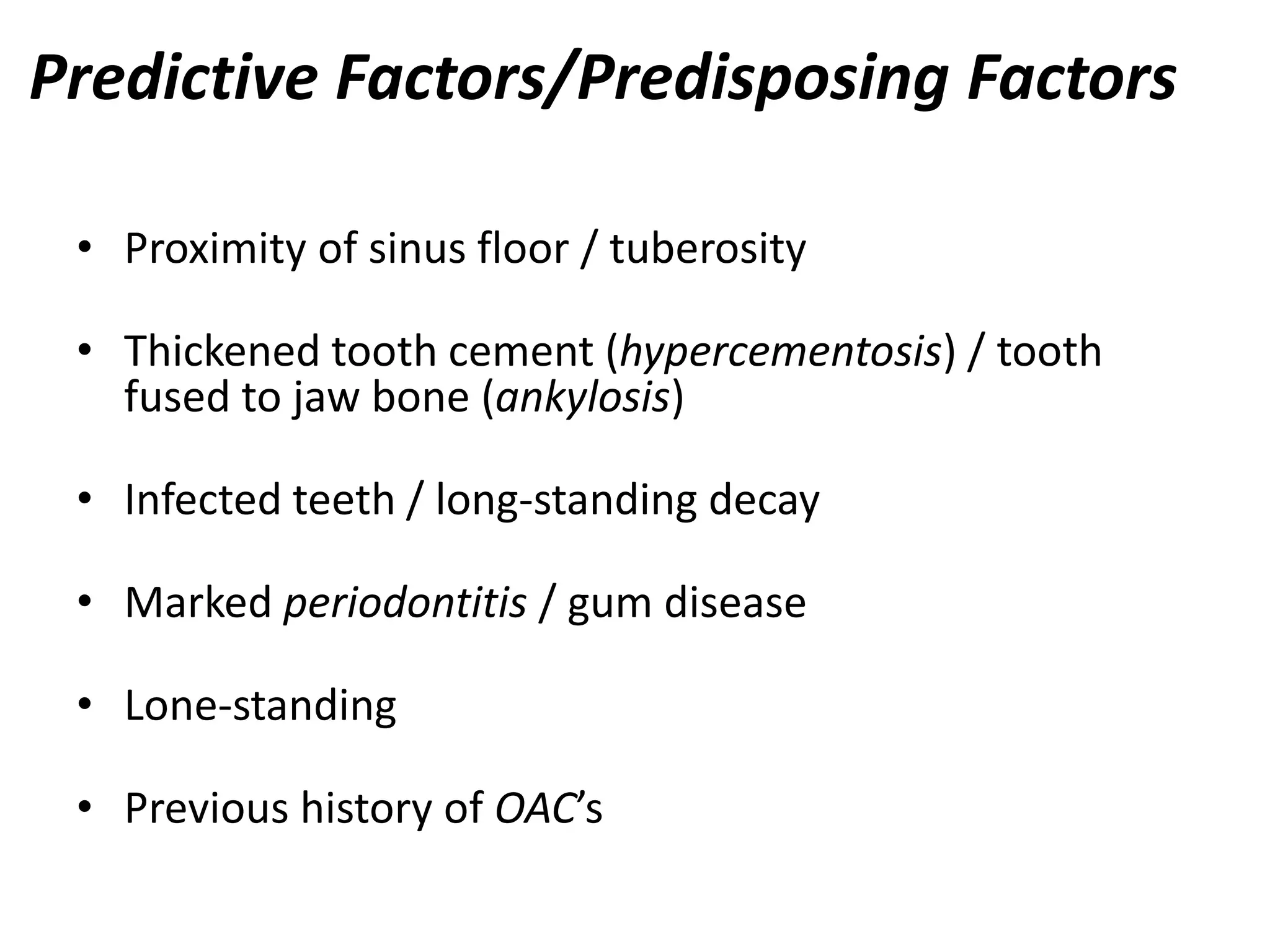 Oroantral communication and oroantral fistula | PPTX