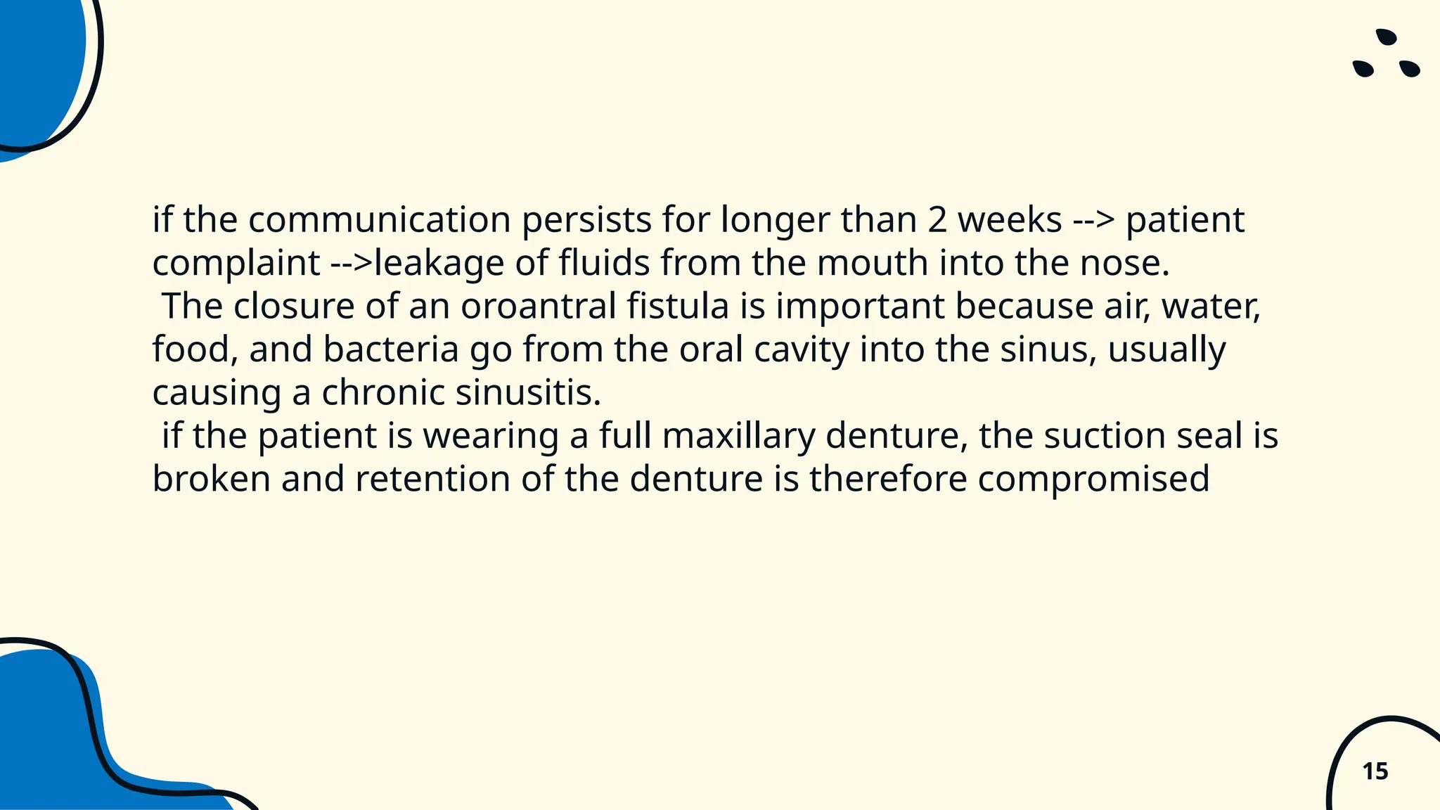 Oroantral Communications.pptx‌ dental surgery | PPTX | Ear, Nose and ...