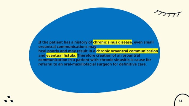 Oroantral Communications.pptx‌ dental surgery | PPTX | Ear, Nose and ...