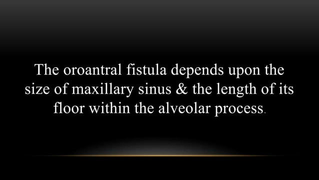 Oroantral fistula | PPTX