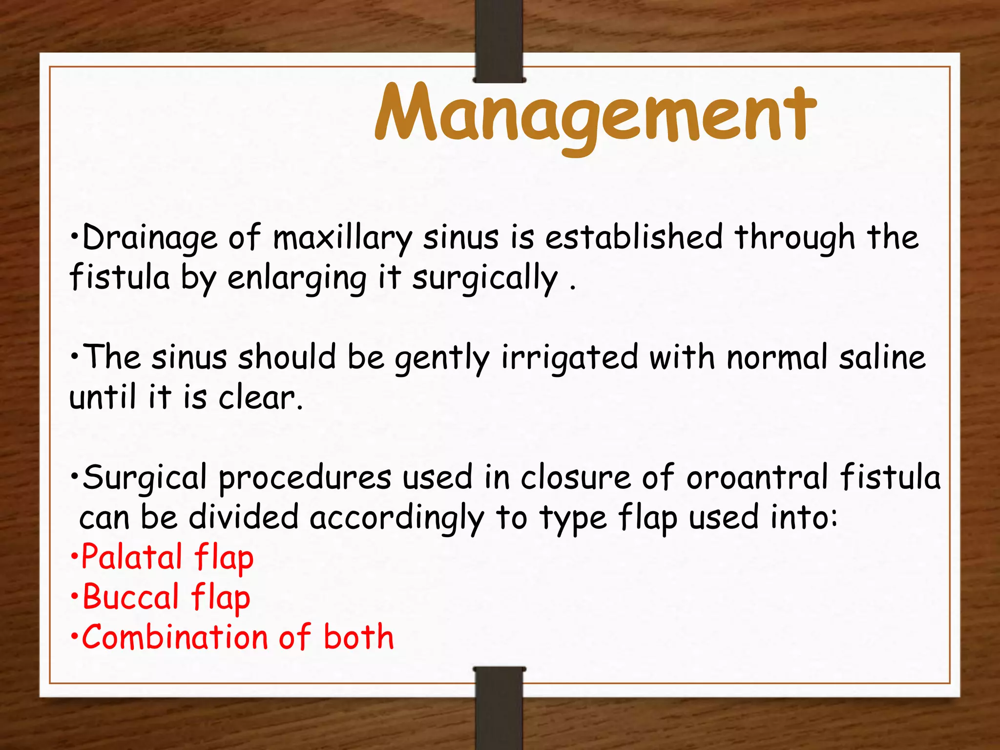 Oroantral fistula | PPTX