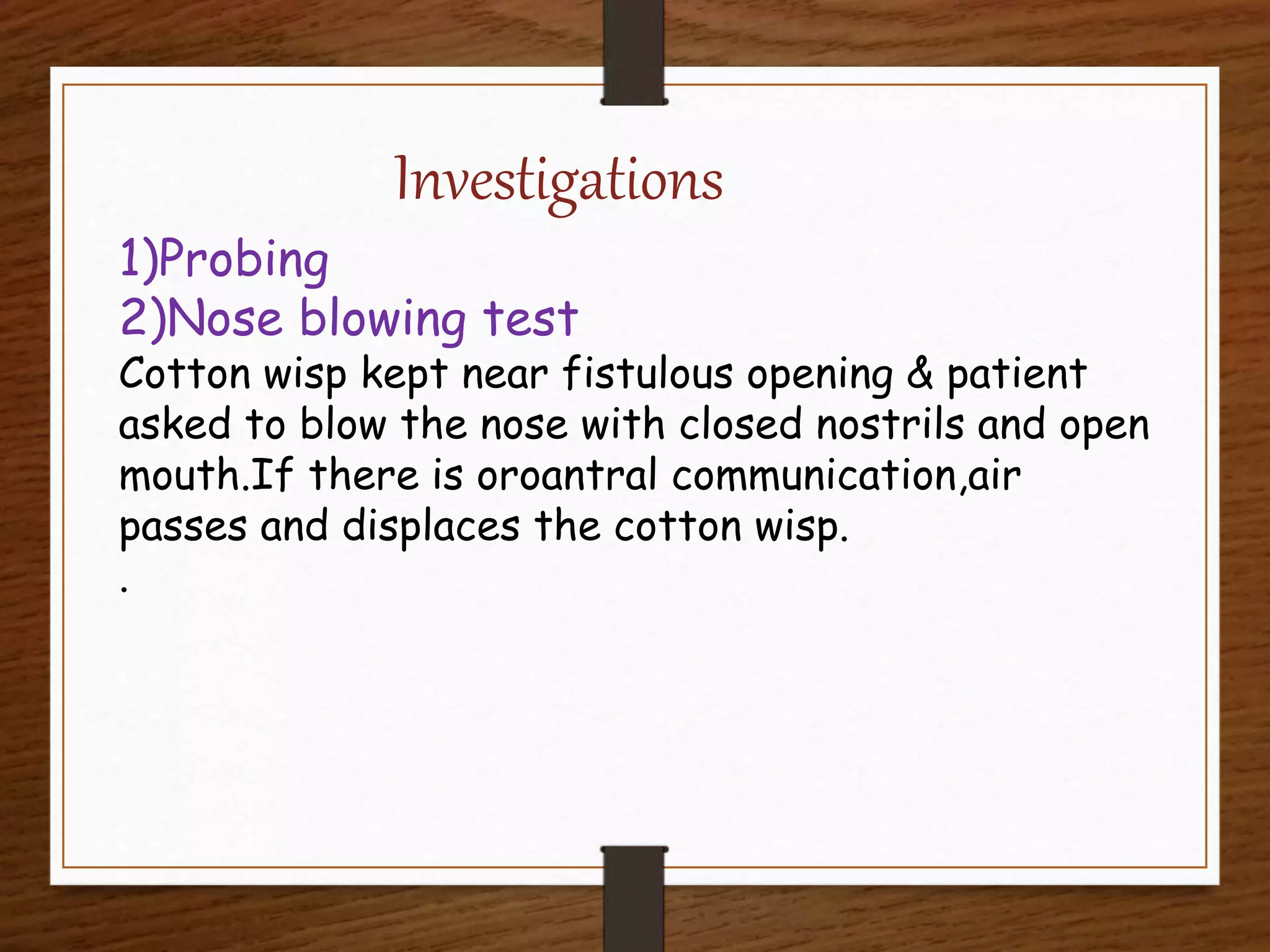 Oroantral fistula | PPTX