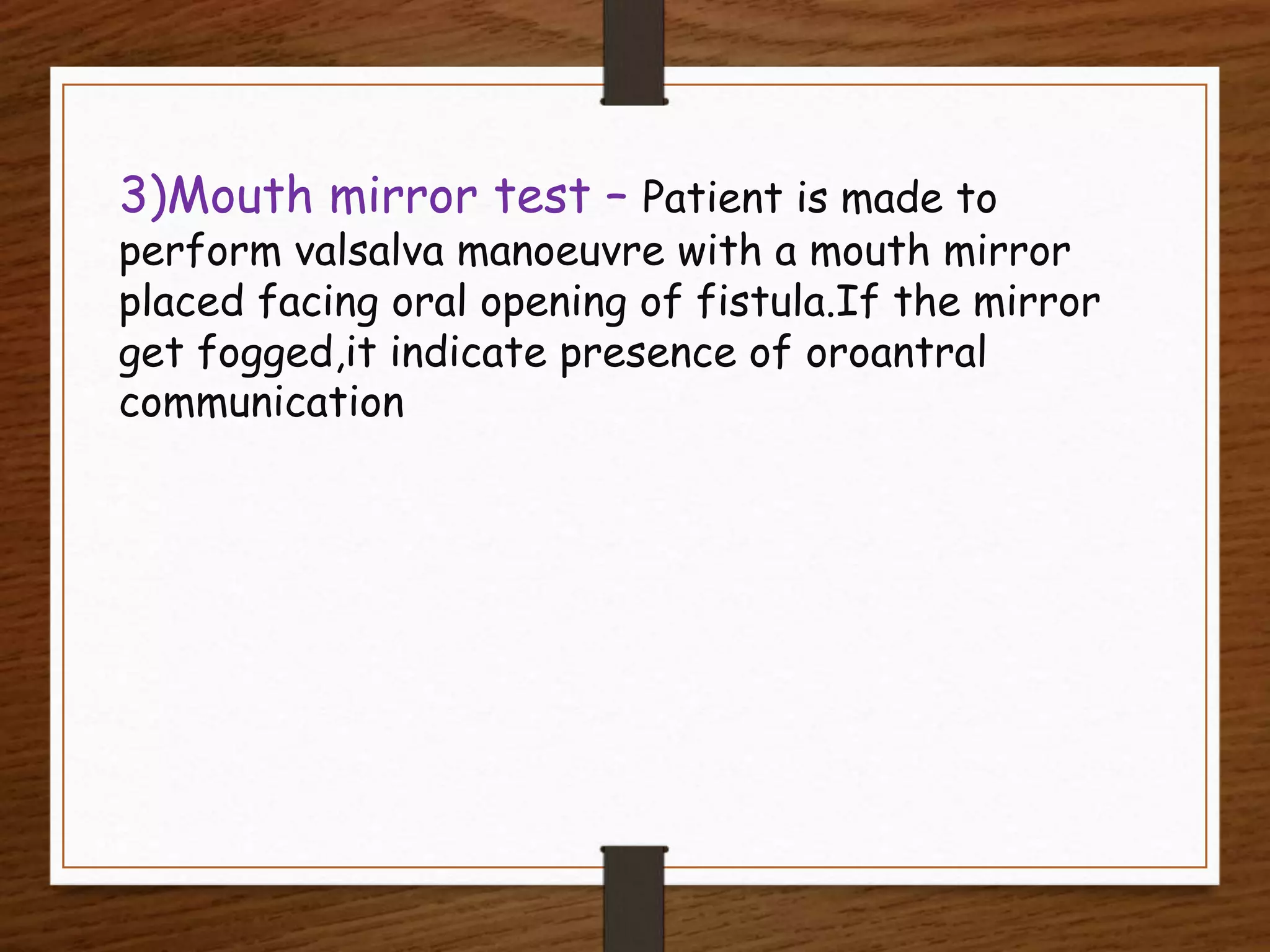 Oroantral fistula | PPTX