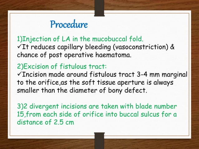 Oroantral fistula | PPTX | Ear, Nose and Throat Conditions | Diseases ...