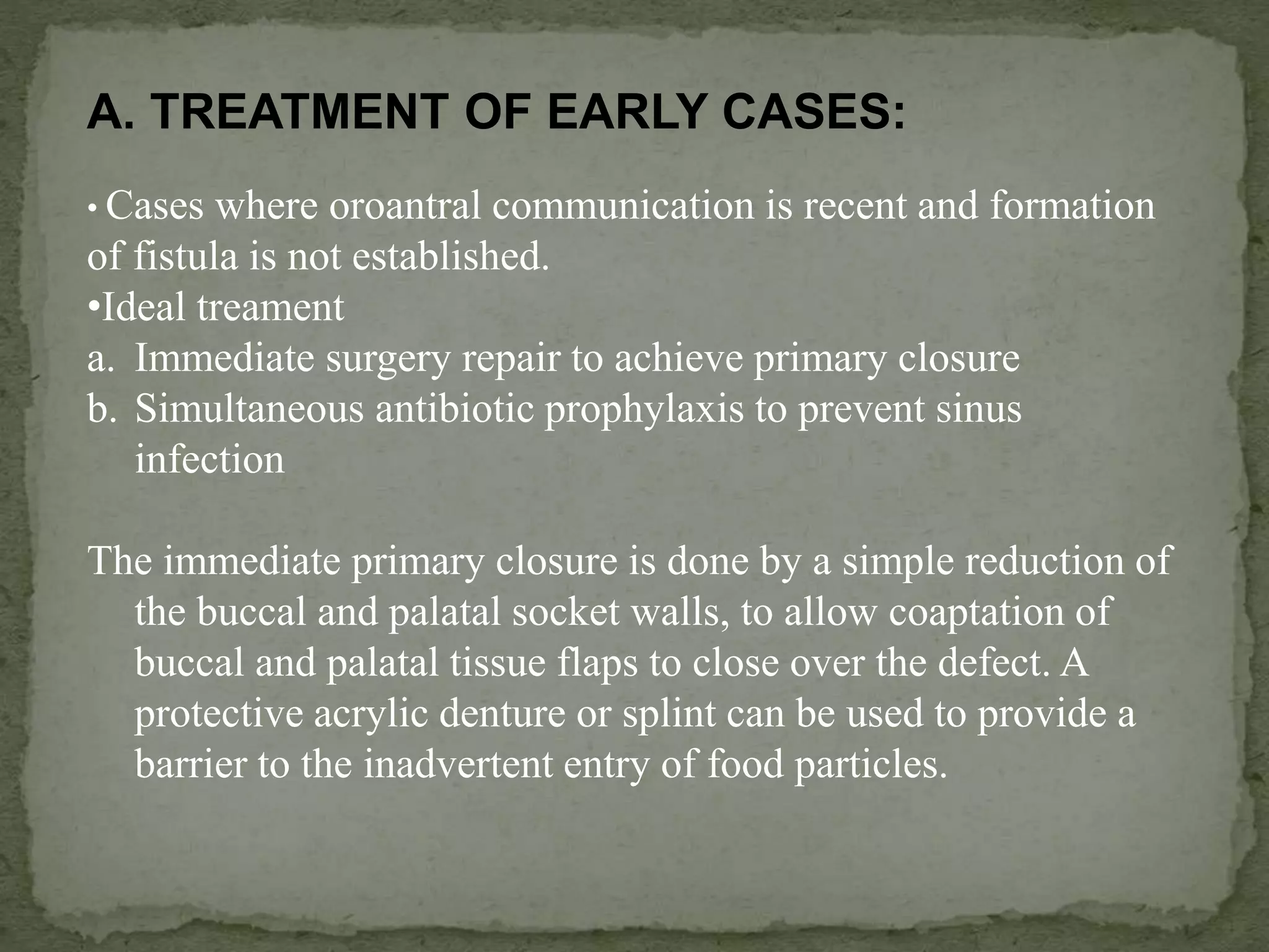 Oroantral Fistula | PPTX