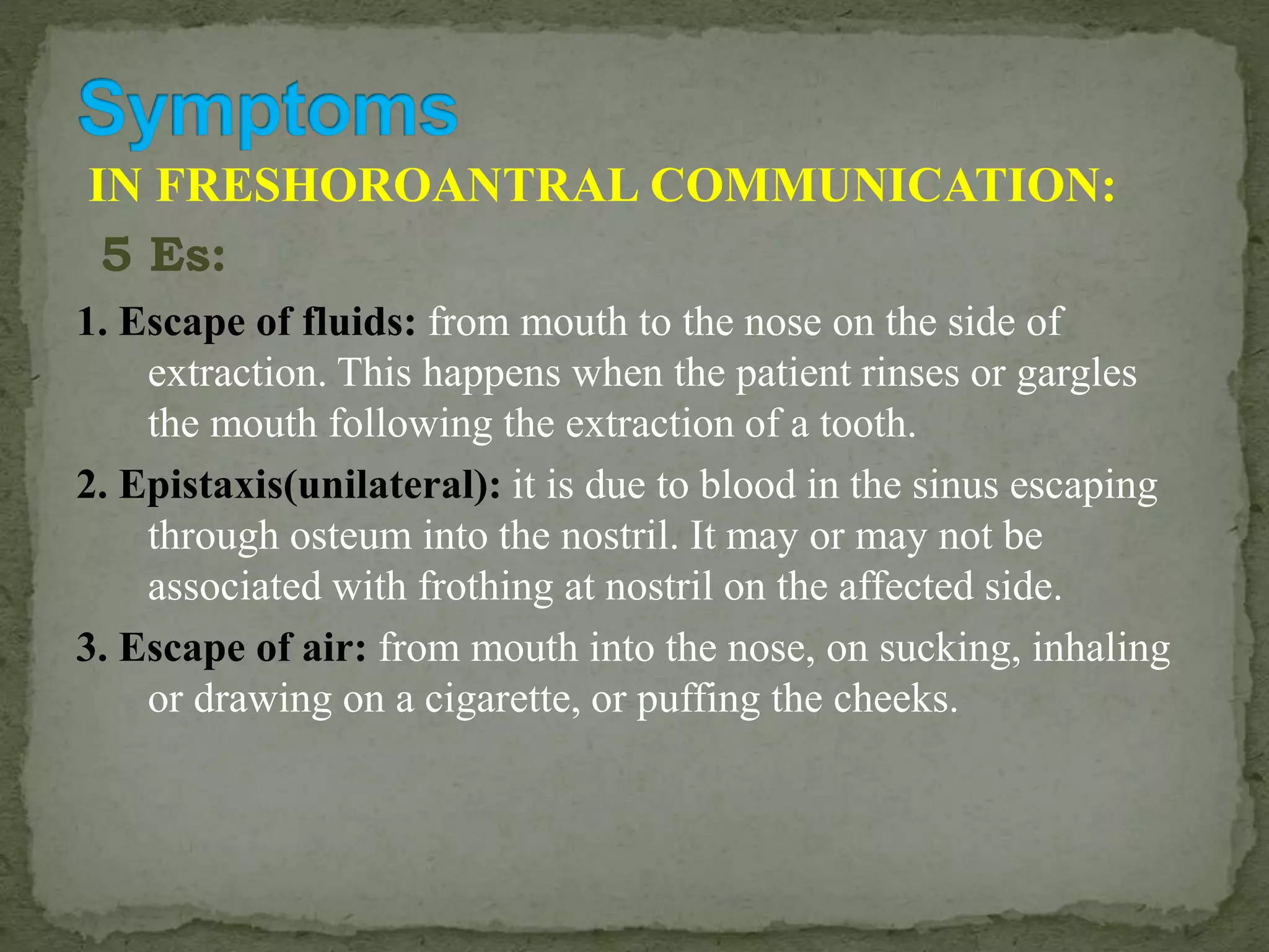 Oroantral Fistula | PPTX