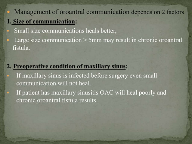 Oroantral Fistula | PPT
