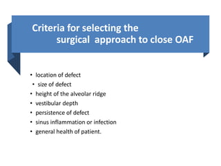 OROANTRAL FISTULA mohammad abusad.pptx