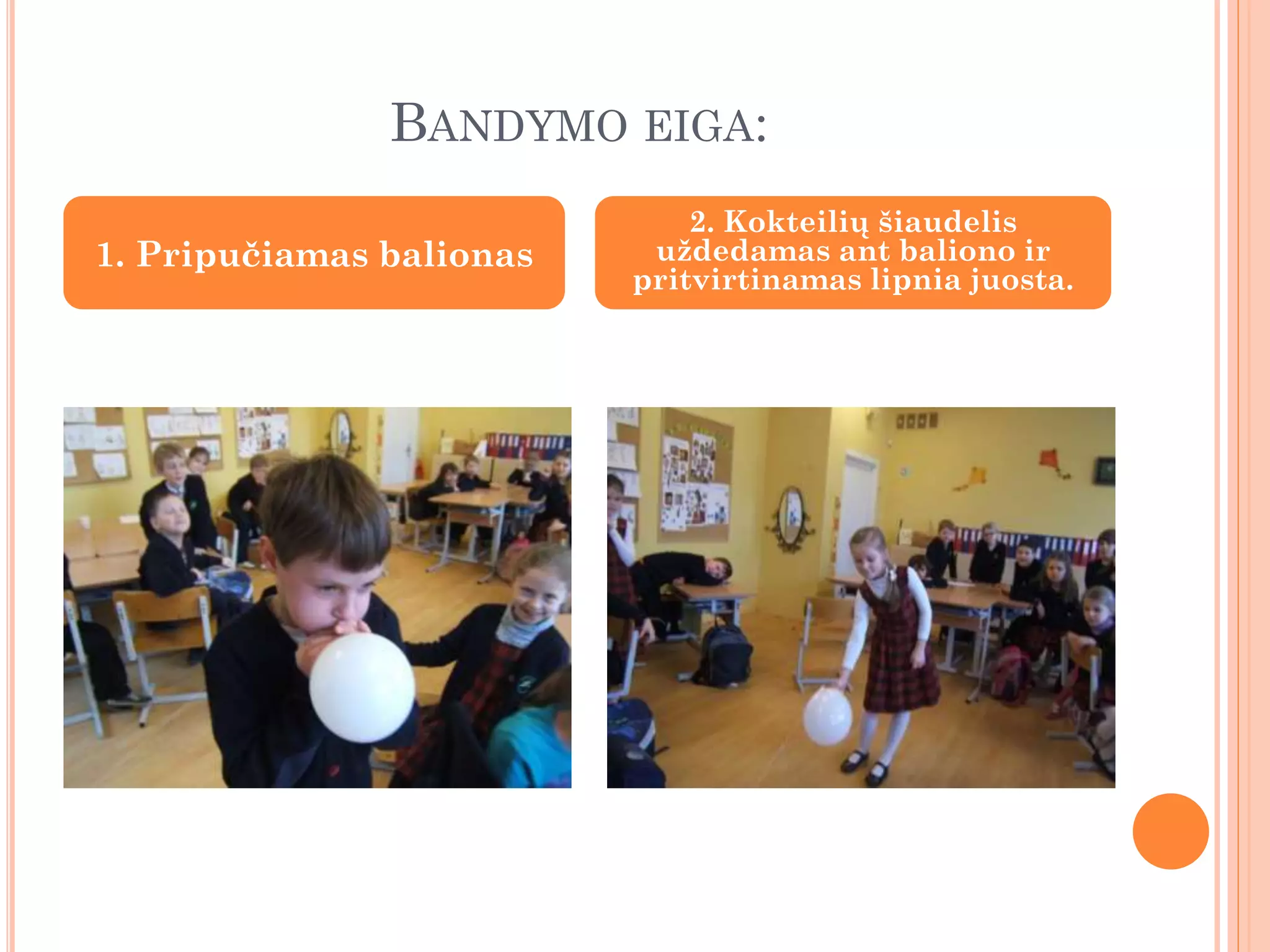 Bandymas su oro balionu | PPTX