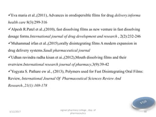 Oro dispersible films | PPTX