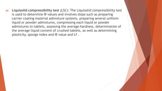 Orodispersible liquisolid compacts | PPTX