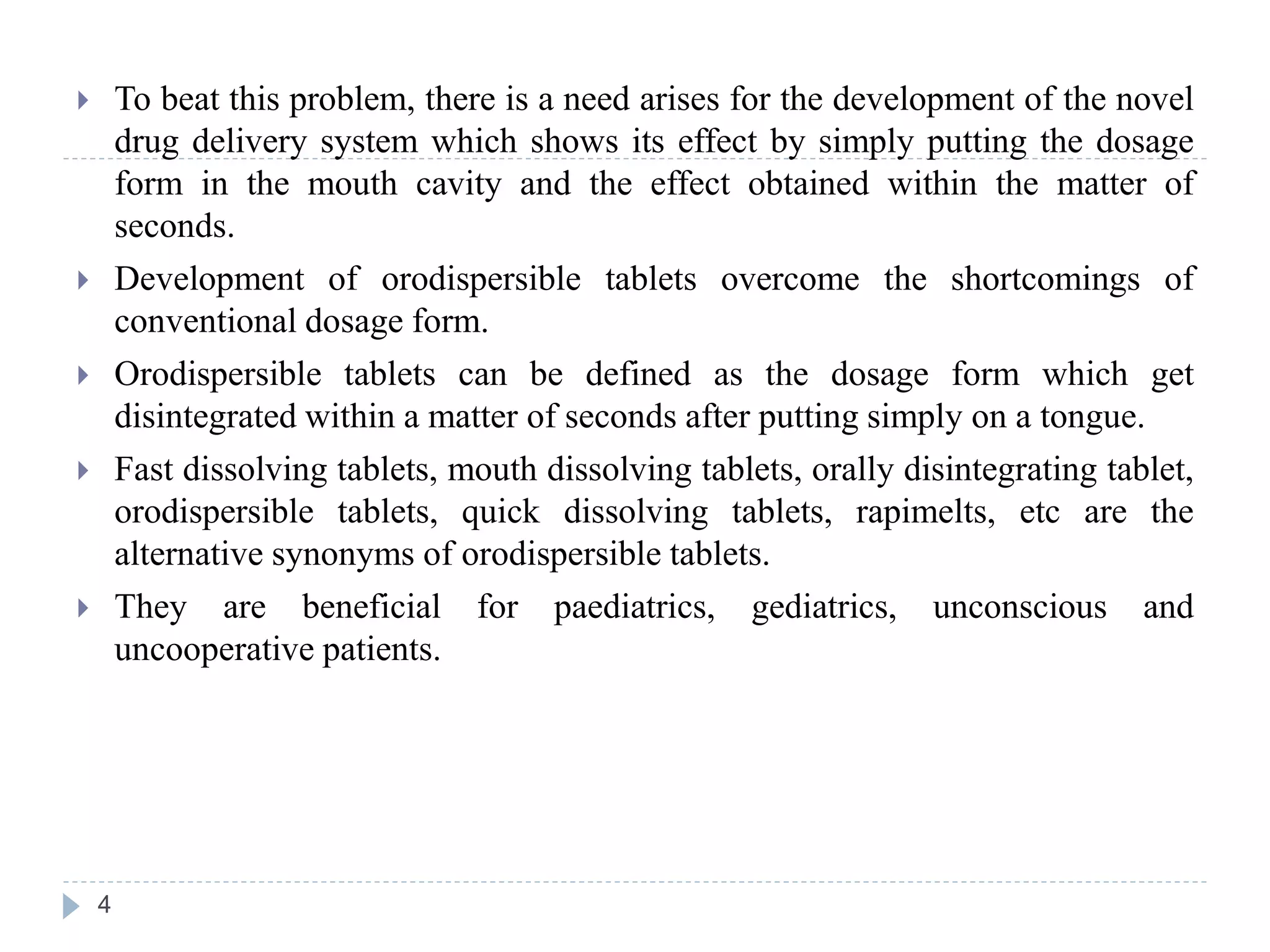 Orodispersible tablets | PPTX