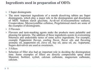 Orodispersible tablets | PPTX