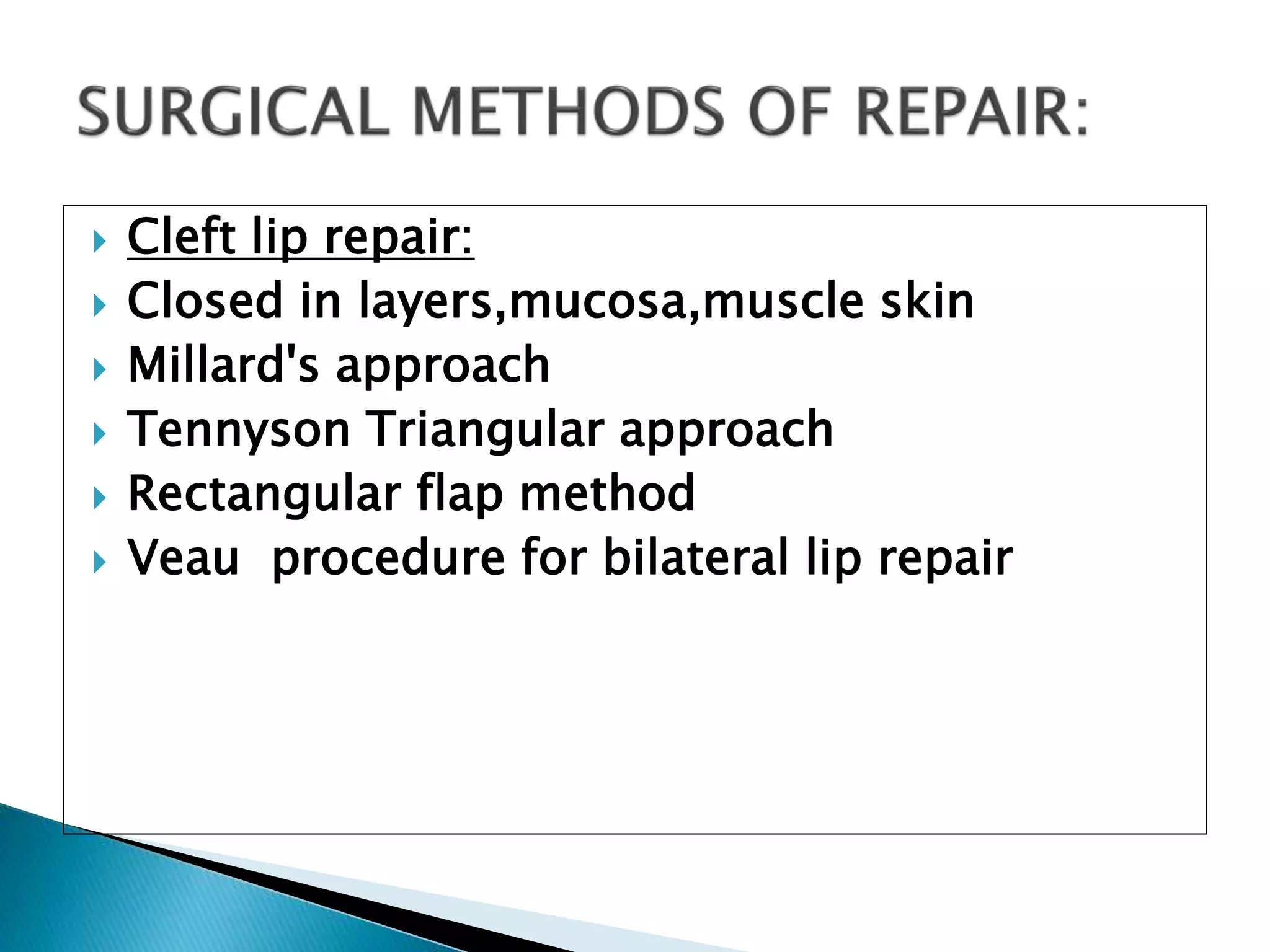 Orofacial clefts | PPTX