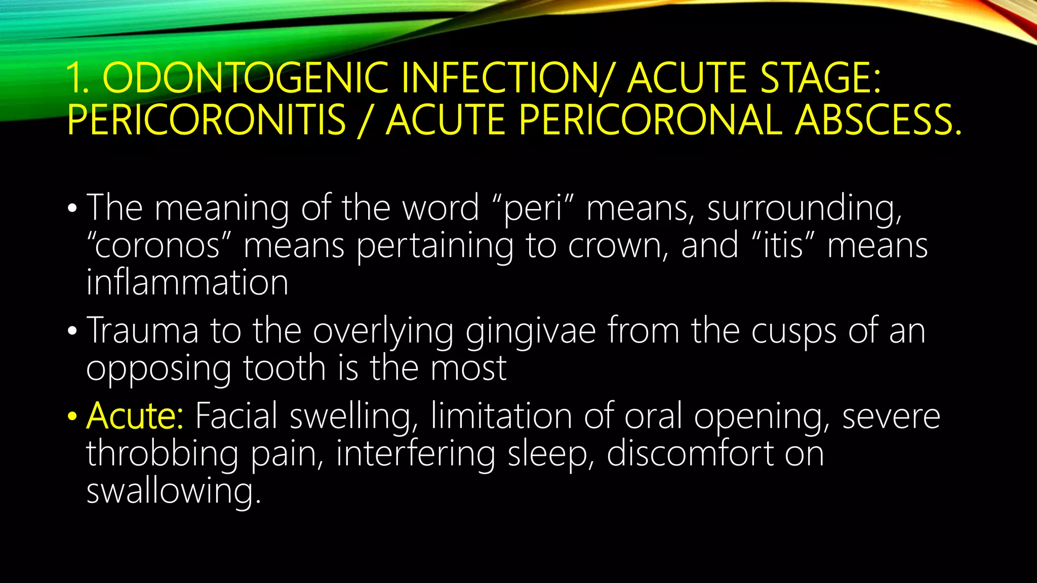 Orofacial infection part 1 | PPTX