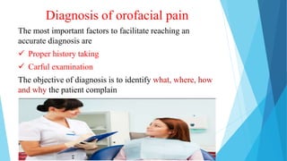Orofacial pain / Dr.Sarah alkhateeb | PPTX