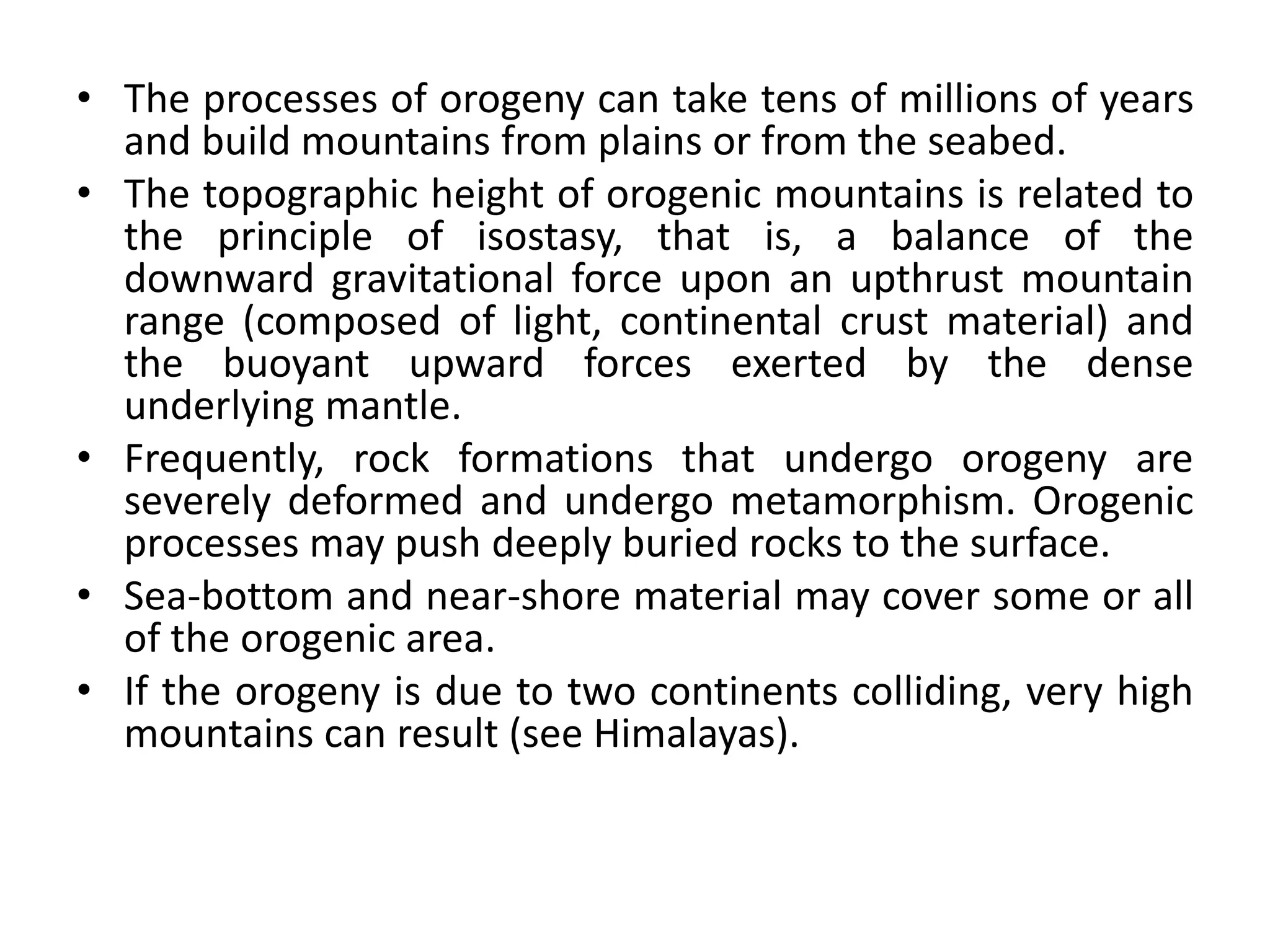 Orogenic mountain belts | PPTX