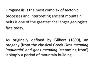 Orogenic mountain belts | PPTX