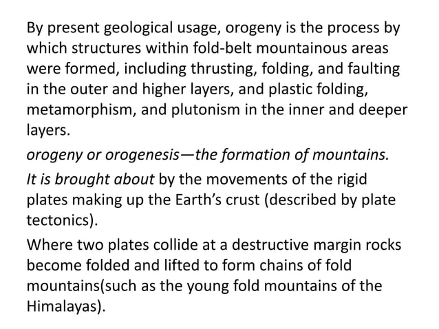 Orogenic mountain belts | PPTX