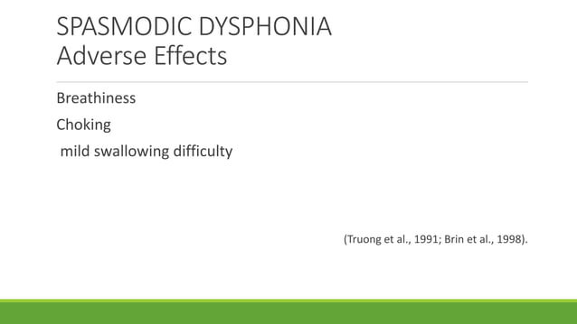 Oromandiular dystonia and spasmodic dysphonia | PPT