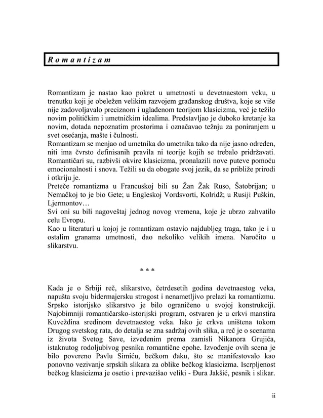 O romantizmu maturski rad | DOC