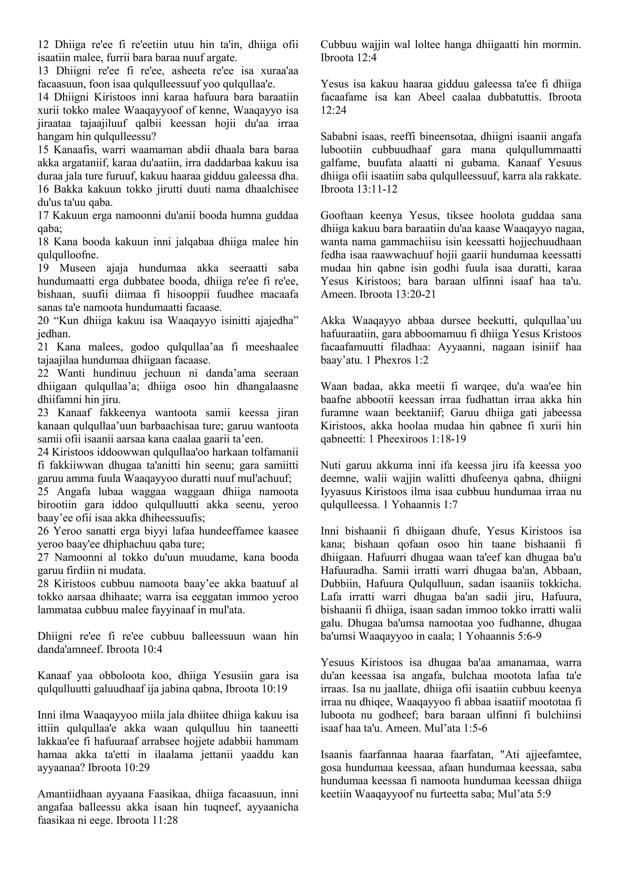 Oromo - The Precious Blood of Jesus Christ.pdf