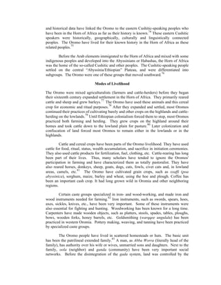 Oromo peoplehood historical and cultural overview | PDF