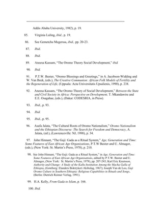 Oromo peoplehood historical and cultural overview | PDF