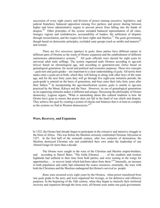 Oromo peoplehood historical and cultural overview | PDF