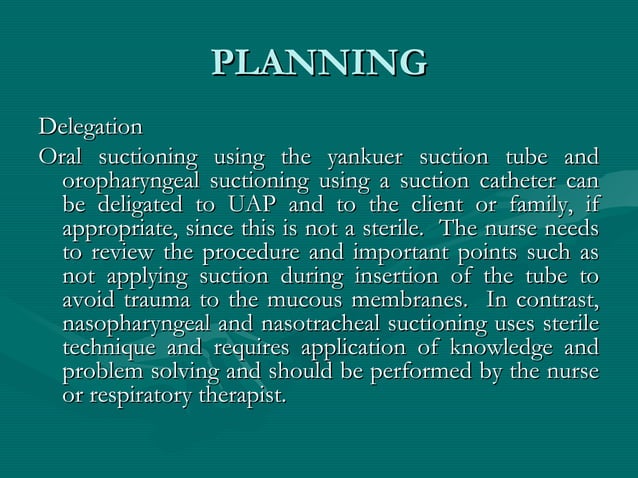 Oropharyngeal , nasopharyngeal and naso tracheal suctioning | PPT | Ear ...