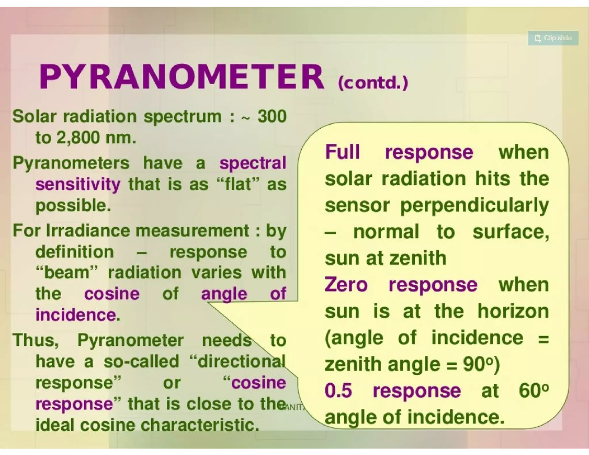 solar radiation measurement | PDF