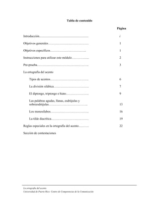 Ortografia del acento | PDF