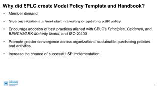 SPLC 2018 Summit: Developing a Sustainable Purchasing Policy for Your ...