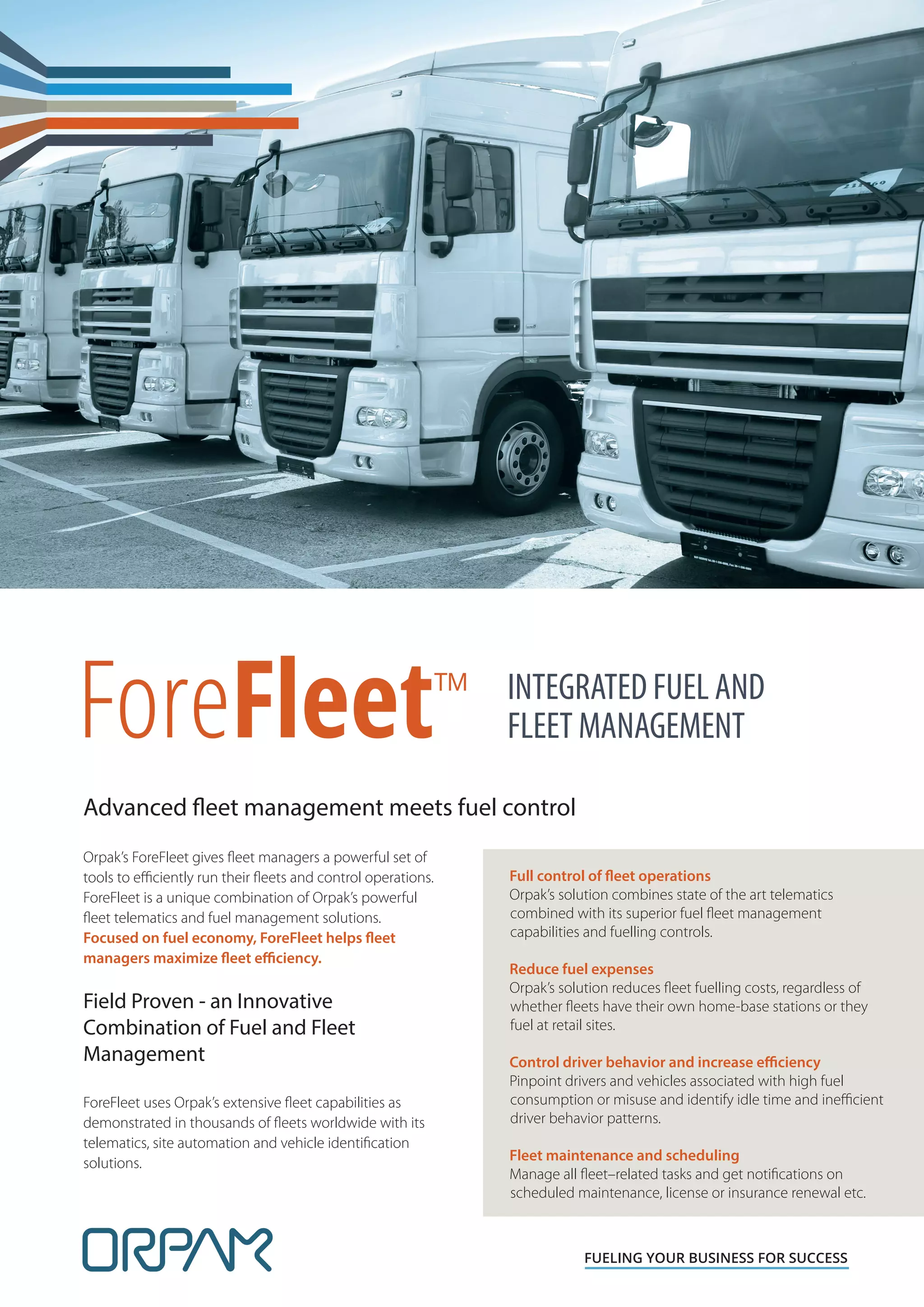 Orpak ForeFleet - Commercial Fleet Fueling Solution | PDF