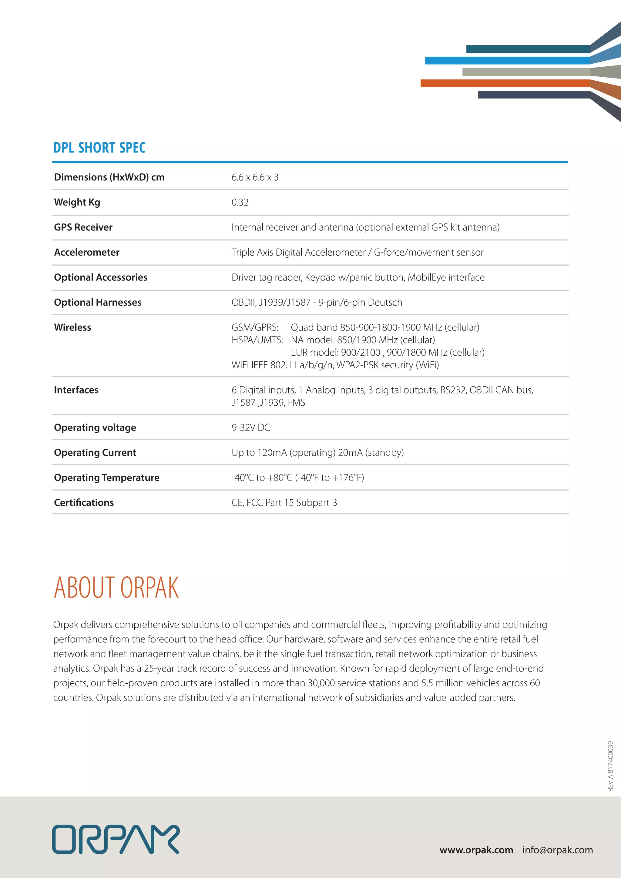 Orpak ForeFleet - Commercial Fleet Fueling Solution | PDF