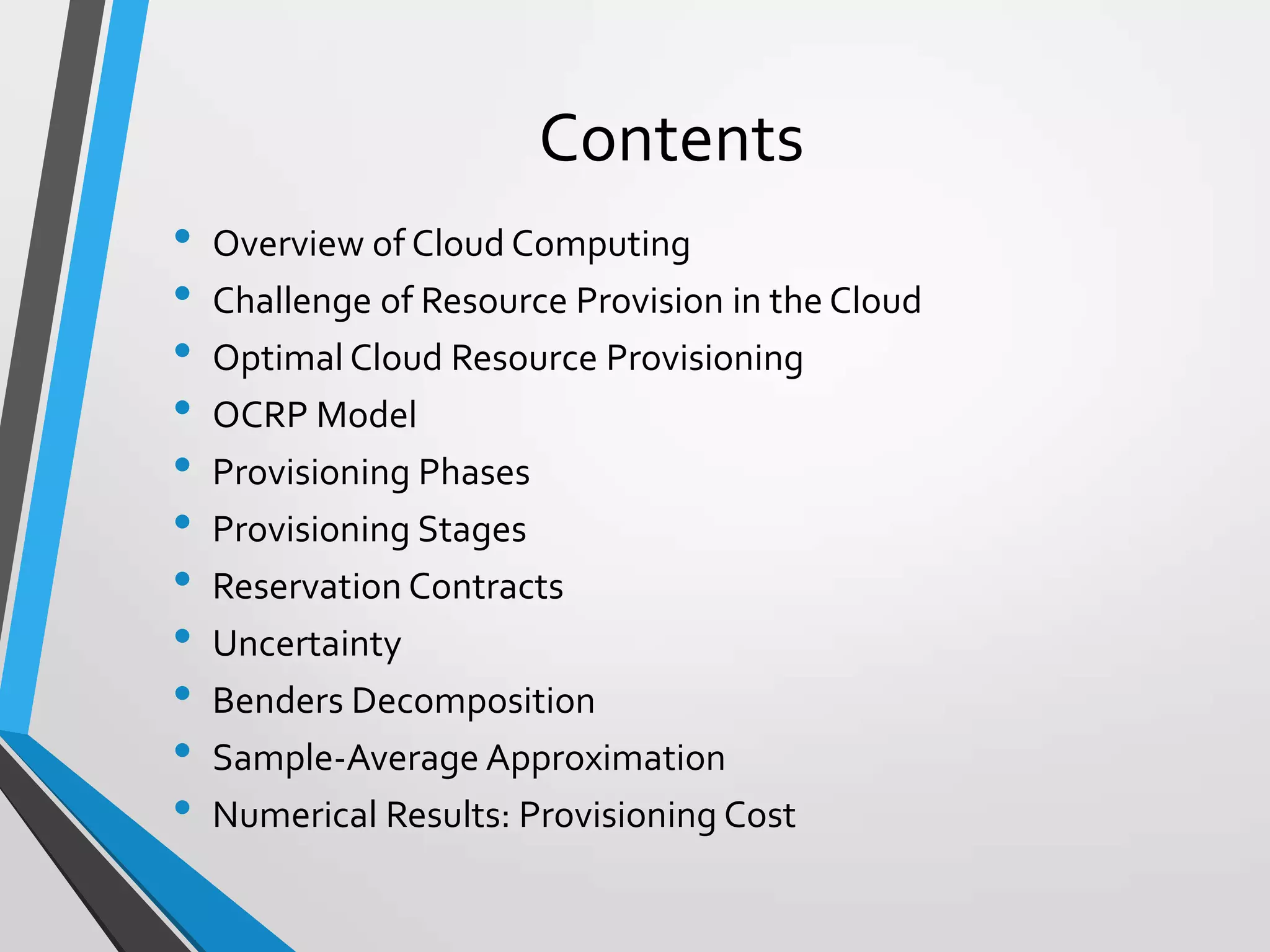 Optimization of Resource Provisioning Cost in Cloud Computing | PPTX