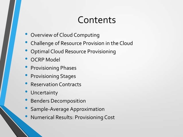 Optimization of Resource Provisioning Cost in Cloud Computing | PPTX