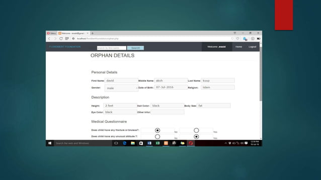 Orphanage Home Management System | PPTX
