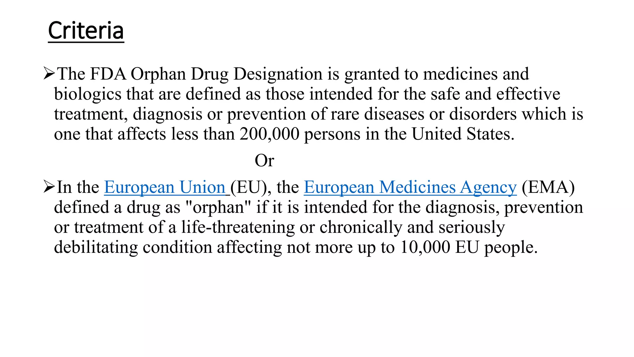 Orphan drugs | PPTX