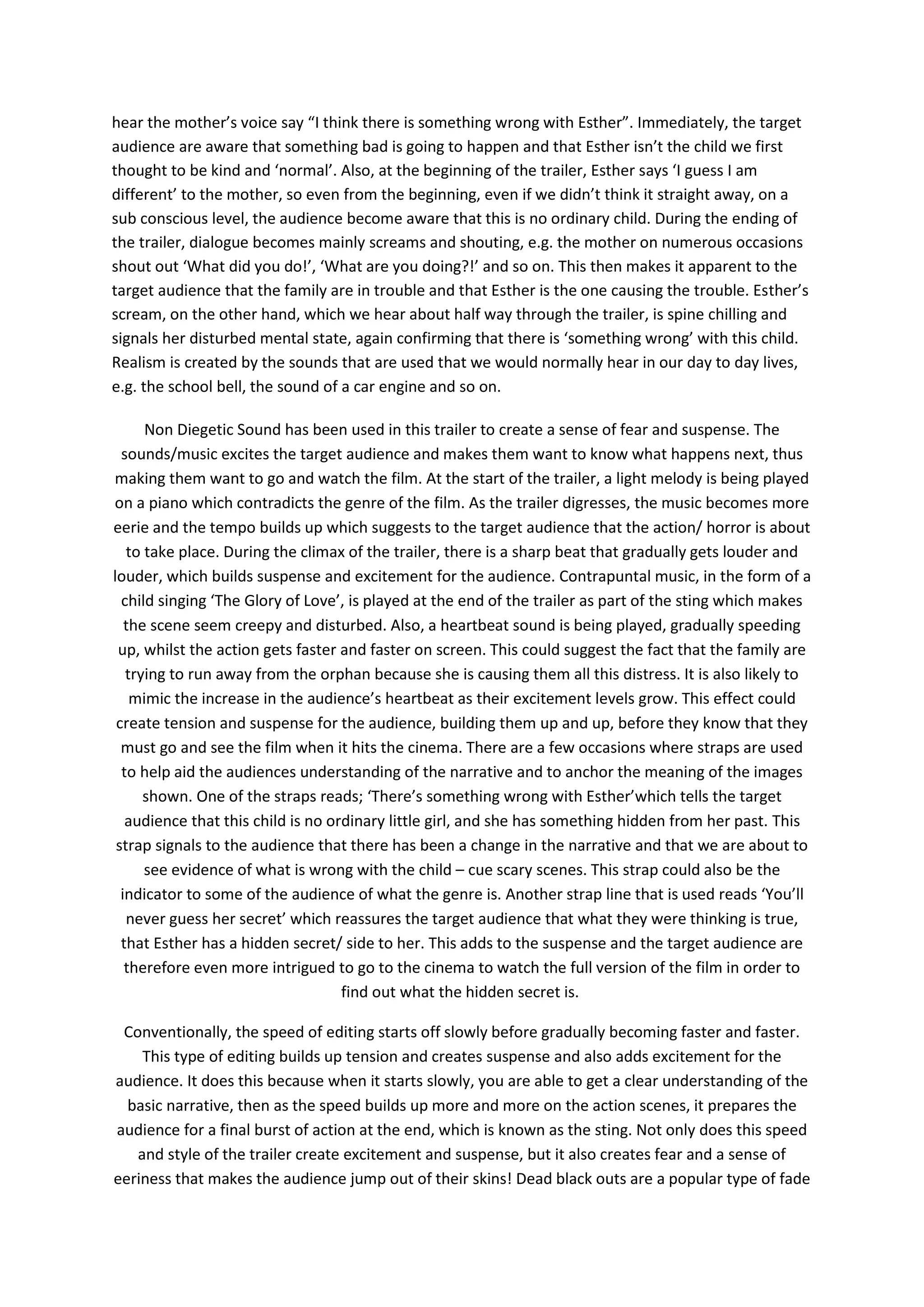 Orphan Trailer Analysis | DOCX