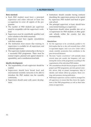 Standards for PhD education | PDF