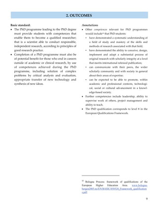 Standards for PhD education | PDF