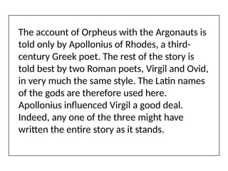 Orpheus-and-Eurydice-mythology.pptx complete | PPTX