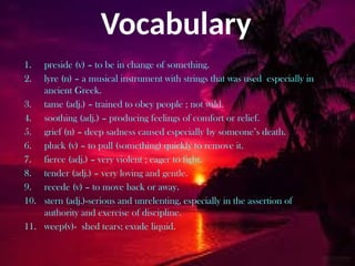 orpheus grade 10 english quarter 1 lesson lesson | PPTX