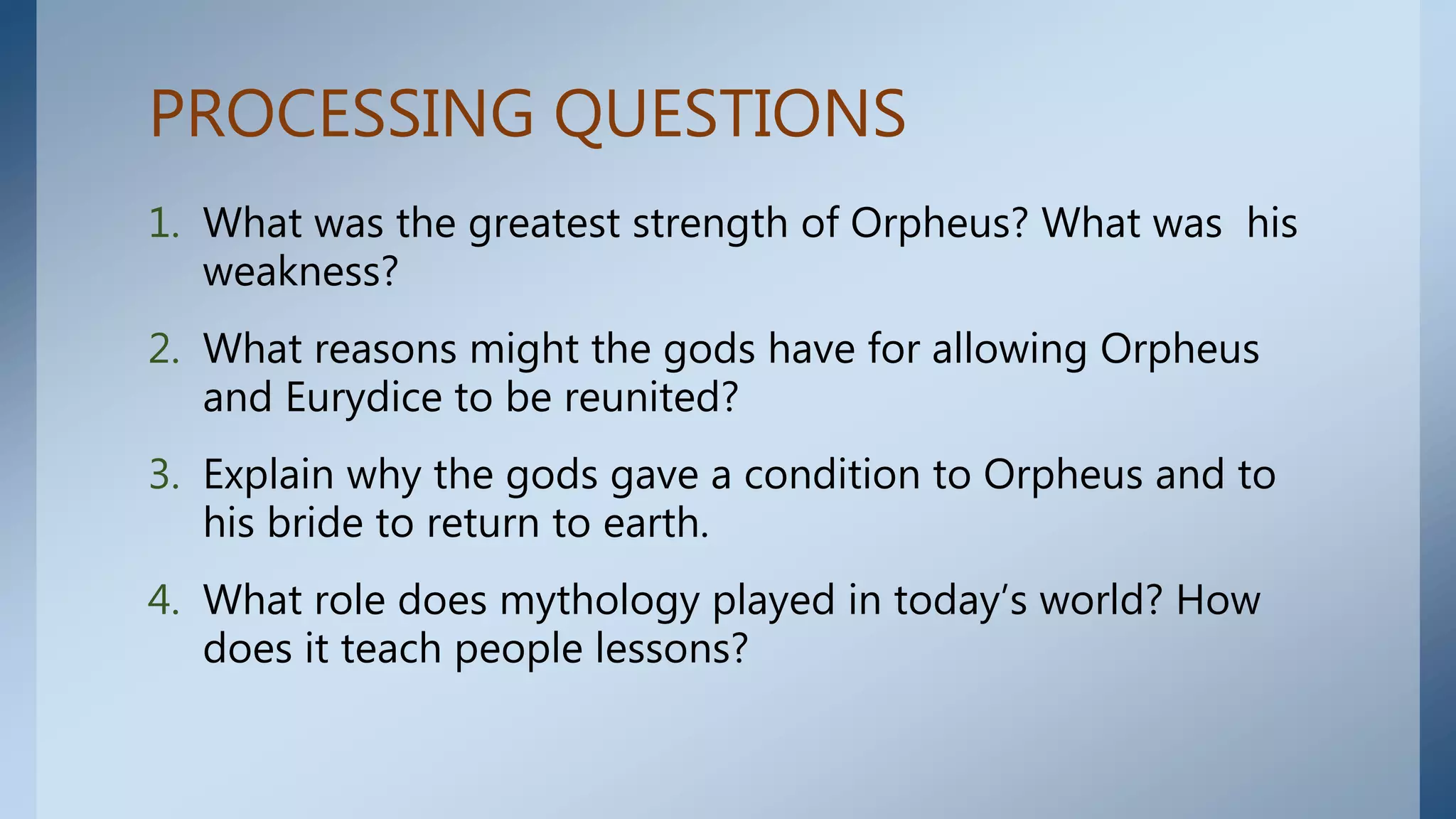 Orpheus and eurydice | PPTX