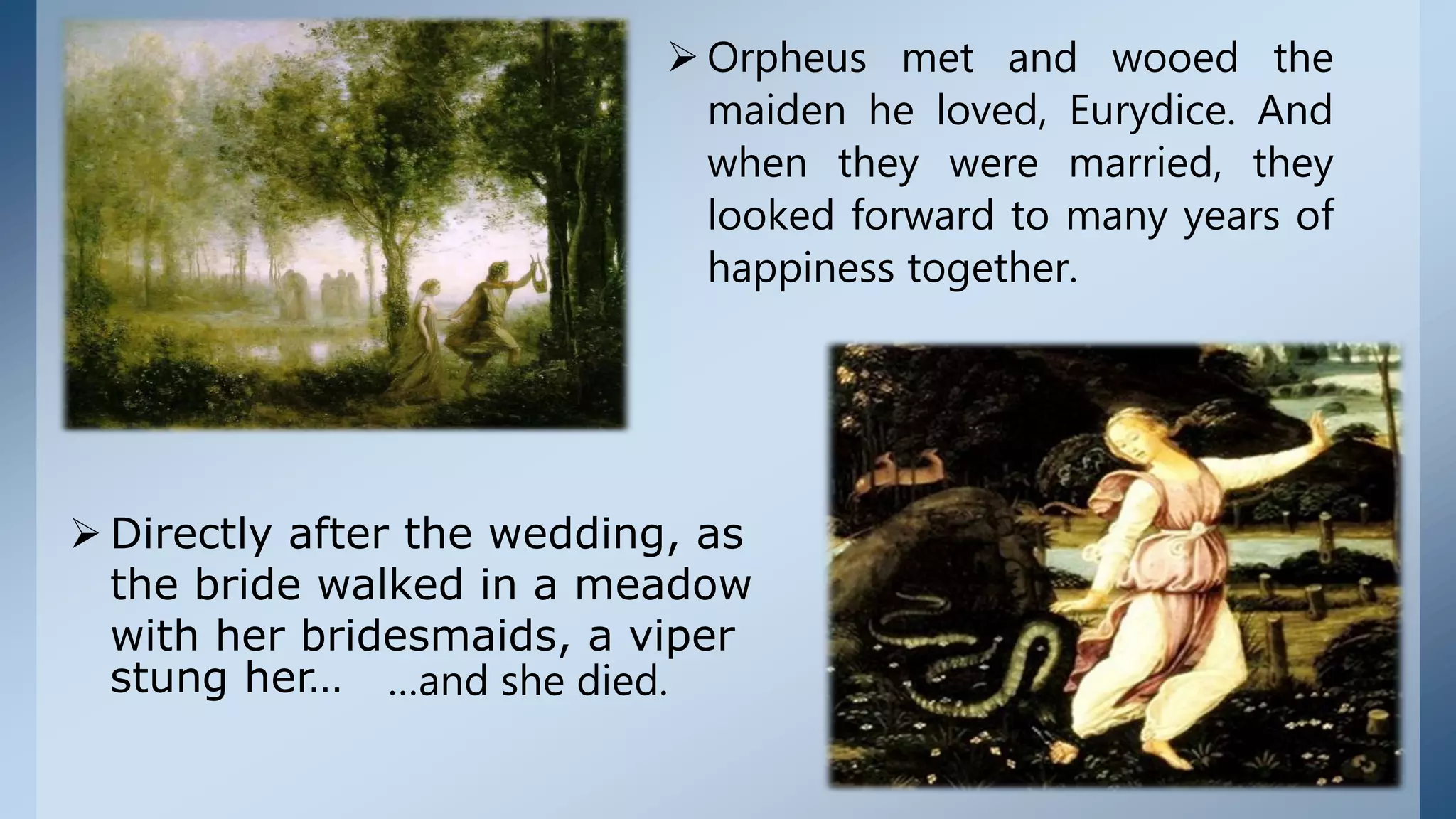 Orpheus and eurydice | PPTX