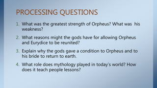Orpheus and eurydice | PPTX