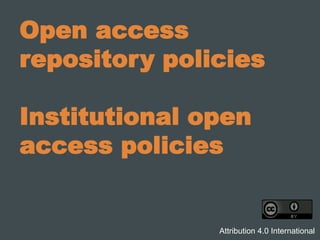 Open access policies | PDF