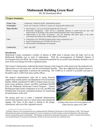 OR: Portland: Multnomah Building Green Roof | PDF